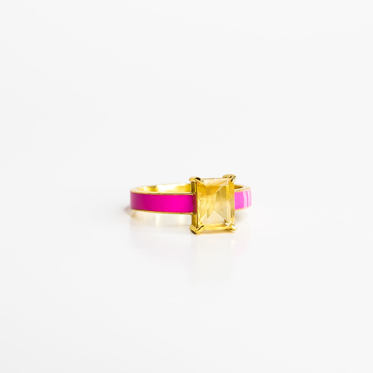 Enamel Citrine Ring – Wolf People